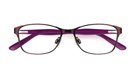 Specsavers Womens Glasses Sphene Purple Rectangle Metal Stainless