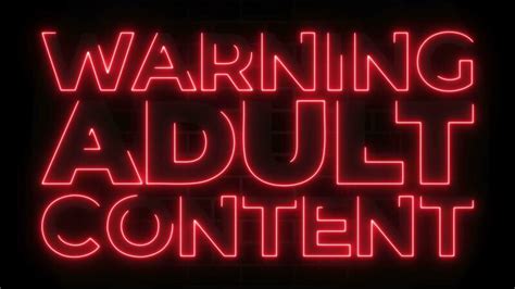 Warning Adult Content Neon Sign On Brick Wall Background 35845723 Stock Video At Vecteezy