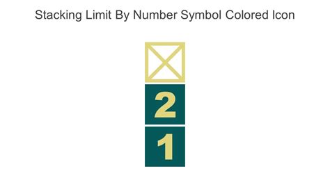 Stacking Limit By Number Symbol Colored Icon In Powerpoint Pptx Png And Editable Eps Format