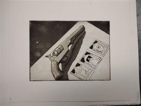 Intaglio Etching Print I Did For Class Rprintmaking