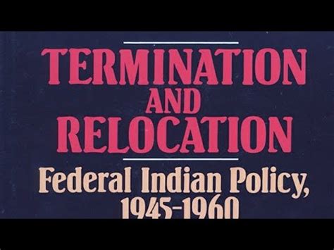 Indian Termination Policy Integration Youtube