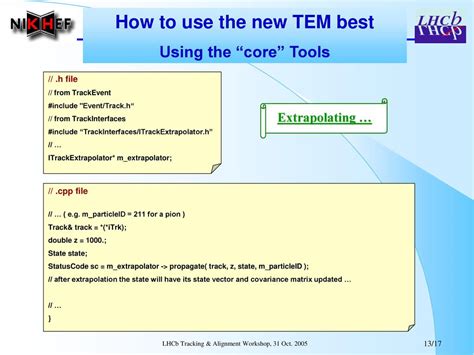 Status Of The Track Event Model Classes And Tools E Rodrigues Nikhef Ppt Download