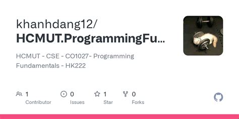 Github Khanhdang Hcmut Programmingfundamentals Hcmut Cse Co Programming