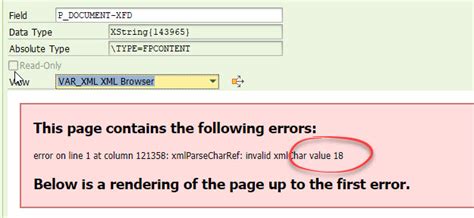 Adobe Form Xml Parsing Error Due To Invalid Charac Sap Community