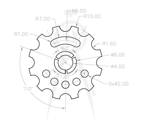 Solved Create The Following Object In Autocad Chegg Com