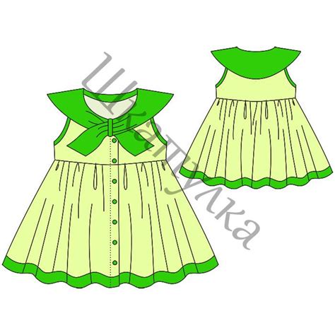 Выкройка платья для девочки Шкатулка Выкройки детской одежды Платьица Выкройка платья