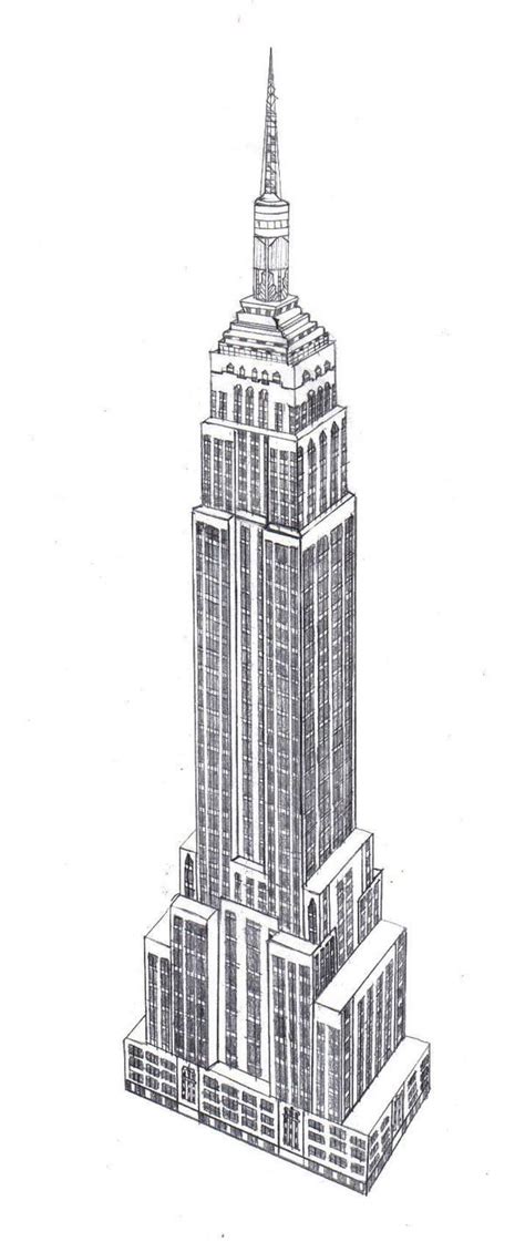 Empire State Building Drawing Amazing Drawing Skill