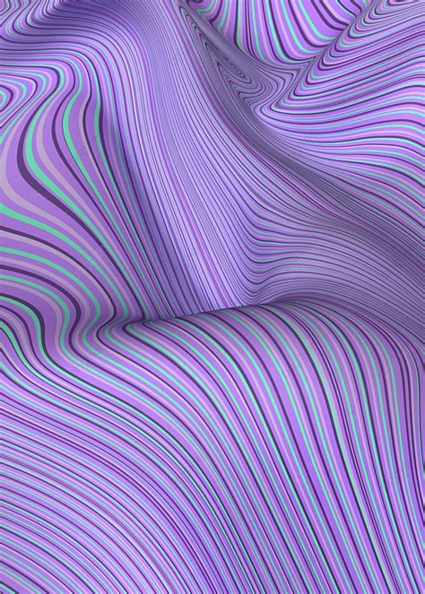 3d Three Dimensional Abstract Wavy Line Purple Background 3d Stereoscopic Abstract Background