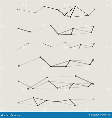 Set Of Abstract Vector Geometric Shapes With Chroma Aberration Effect Stock Vector