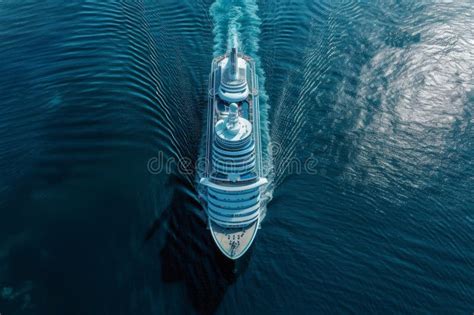 Concept For Vacation And Travel With A Generic Cruise Ship Sailing Over The Calm Ocean Neural