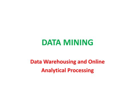 SOLUTION Data Mining Datawarehousing And Online Analytical Processing Studypool