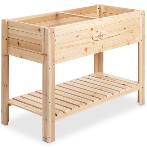 Boldly Growing Cedar Raised Planter Box With Legs Elevated Wood