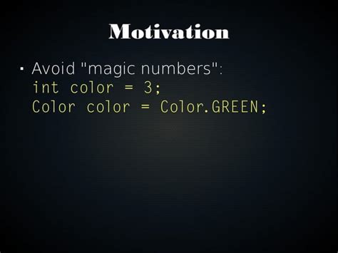 Enum Coding Guidelines Ppt