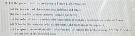 2 For The Plane Truss Structure Shown In Figure 2