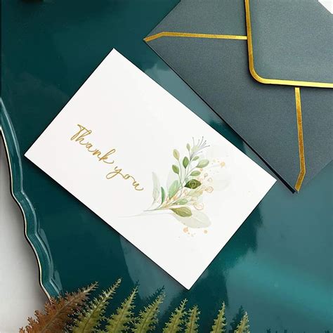 Buy Thank You Cards With Gold Foil Anniversary Card Elegant Greeting