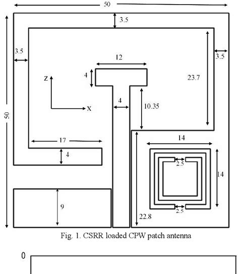 figure 1 from a wideband circularly polarized csrr loaded patch antenna