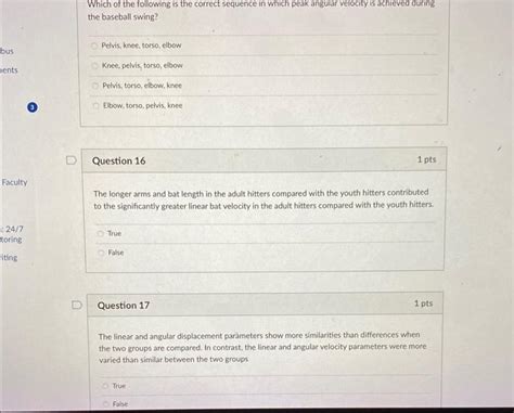 Solved Which Of The Following Is The Correct Sequence In