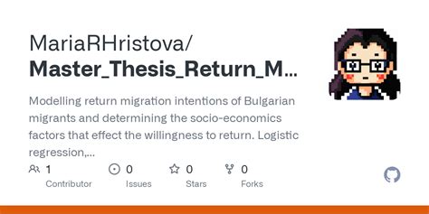 Github Mariarhristovamasterthesisreturnmigration Modelling