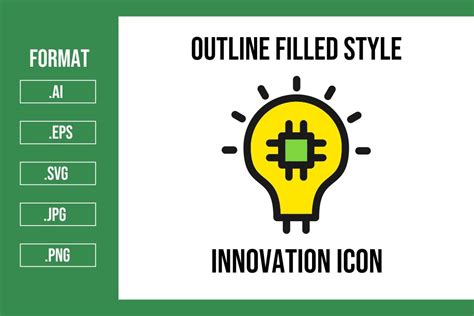 Innovation Outline Filled Icon Graphic By Man00 · Creative Fabrica
