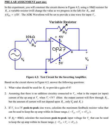 Solved Pre Lab Assignment Part One In This Experiment You