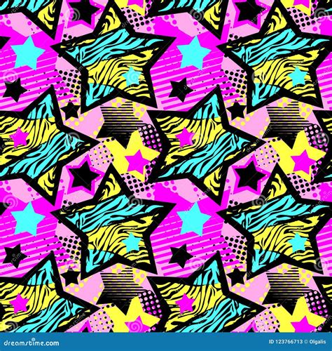 Abstract Girl T Shirtl Seamless Rough Grunge Pattern Modern Design Template Stock Illustration