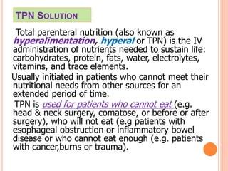 TPN Calculations 1 Pptx Digestive Disorders Diseases And Conditions
