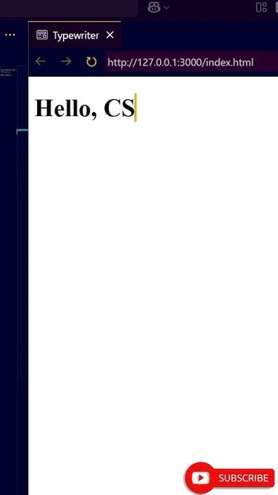 Mind Blowing Typewriter Animation In Css 39s Magic Css Webdevelopment Coding Shorts