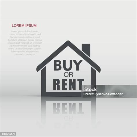 Векторная Иконка Покупки Или Аренды Дома В Плоском Стиле Пиктограмма С Иллюстрацией Знака Дома