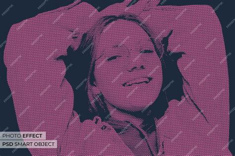 Free Psd Portrait Of Person With Bitmap Effect