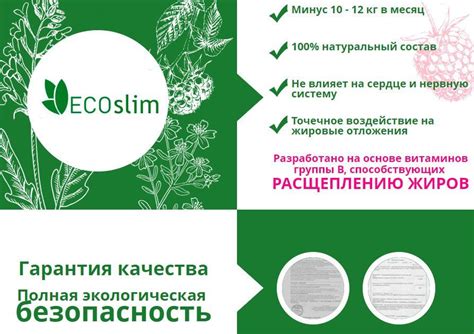 Эко Слим (Eco Slim) для похудения – состав, реальные отзывы