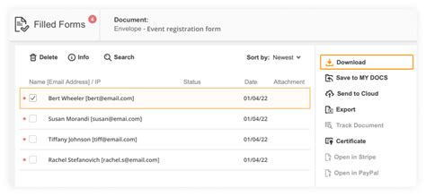 Event Registration Workflow Pdffiller