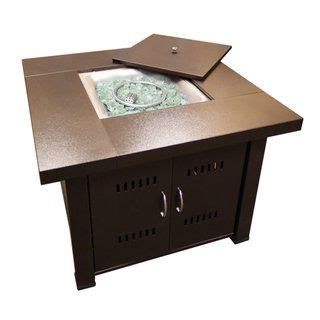 Hiland Gs F Pc Brown Hammered Bronze Fire Pit Gas Firepit Outdoor