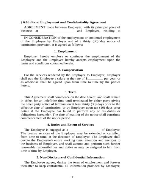 Employee Non Disclosure Agreement Template