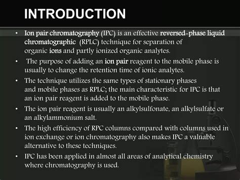 Ion Pair Reversed Pair Liquid Chromatography Pptx