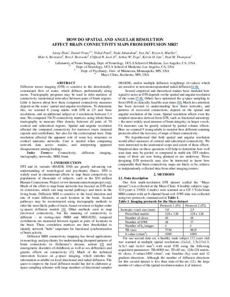 Pdf How Do Spatial And Angular Resolution Affect Brain Connectivity Maps From Diffusion Mri