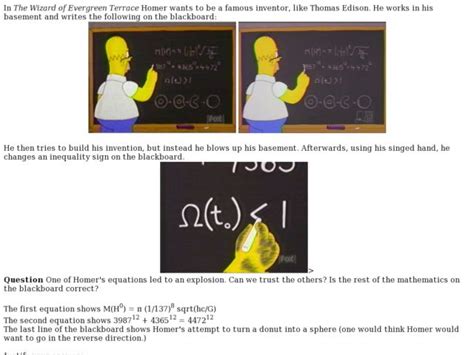 Math With Homer Simpson Worksheet For 8th 12th Grade Lesson Planet