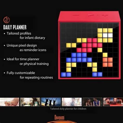 Divoom Timebox Smart Bluetooth Speaker With Alarm Clock Black Size 10 9 X 11 4 X 5 5 Cm At