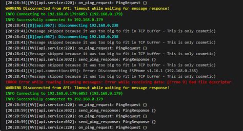 Error Error While Reading Incoming Messages Error While Receiving Data Errno 9 Bad File