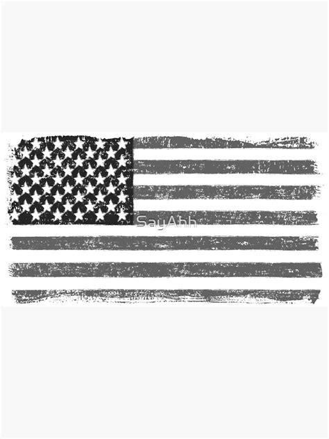 Black And White American Flag Printable