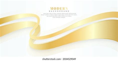 현대의 추상적 금빛 빛나는 웨이브 라인 스톡 벡터로열티 프리 1990145390 Shutterstock