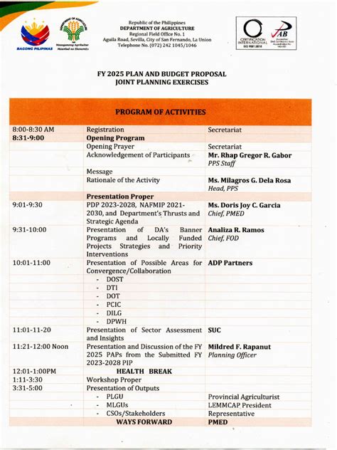 program joint planning exercises pdf