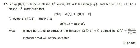 Solved Let C be a closed C¹ curve let a C Chegg com