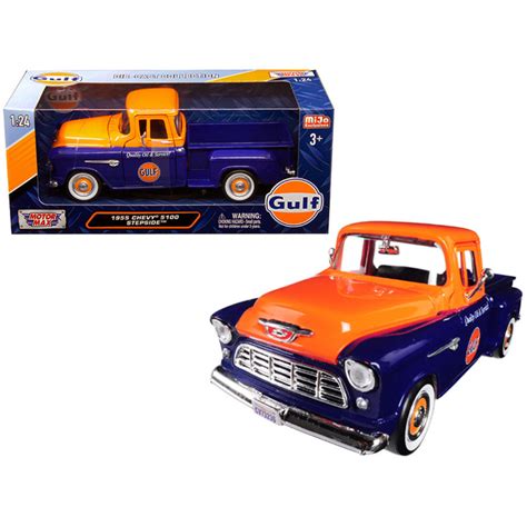 1955 Chevy Pickup Truck Gulf 124 Diecast Classicautostoreonline