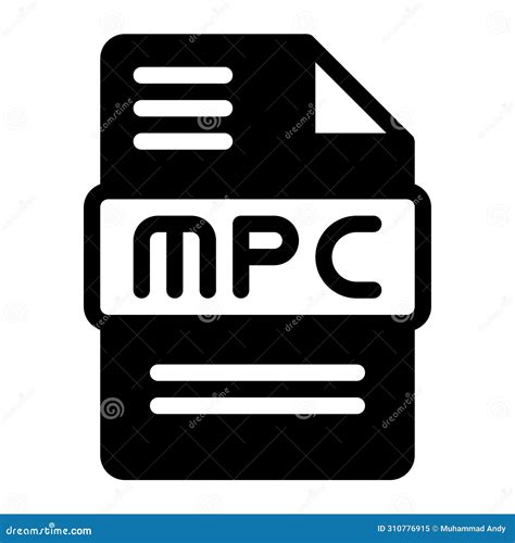Mpc Audio File Format Icon Flat Style Design File Type Icons Symbol Stock Vector