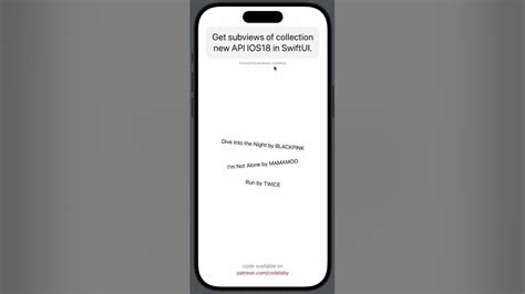 Get Subviews Of Collection New Api Ios18 In Swiftui Youtube