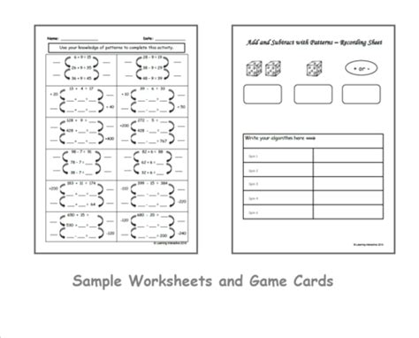 Using Patterns To Extend Addition And Subtraction Facts Teaching Resources