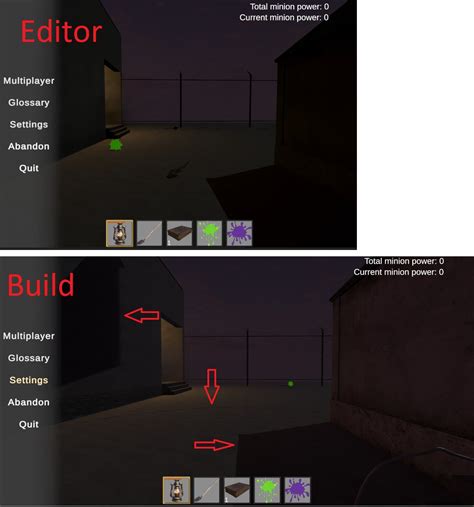 Inconsistent Shadows Lighting Between Editor And Build Unity Engine Unity Discussions