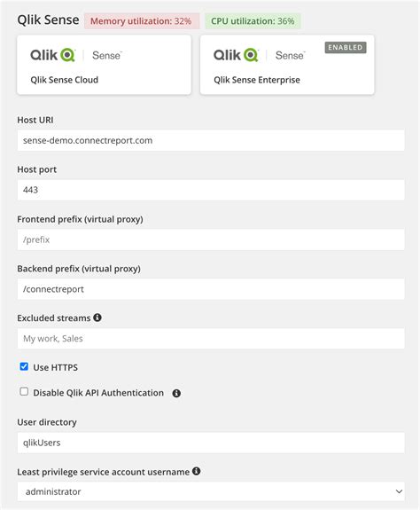Configuring Qlik Sense Enterprise Connection Connectreport Support