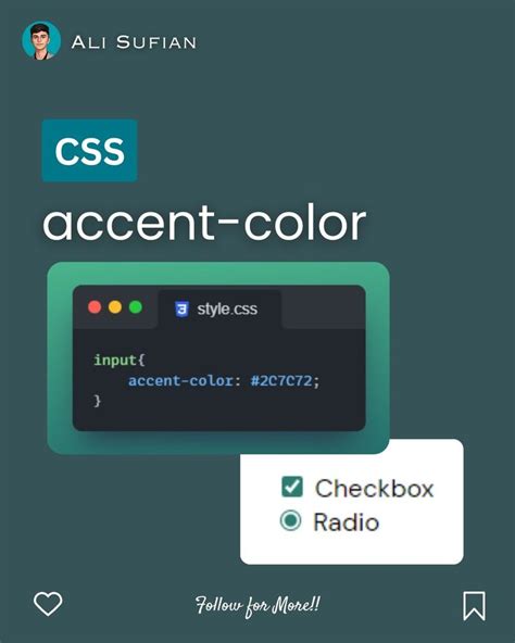 Menu With Css Accent Colors Ali Sufian Instagram