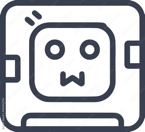 로봇 얼굴 아이콘 인공지능 기술 봇 프로그래밍 이미지 เวกเตอร์สต็อก Adobe Stock